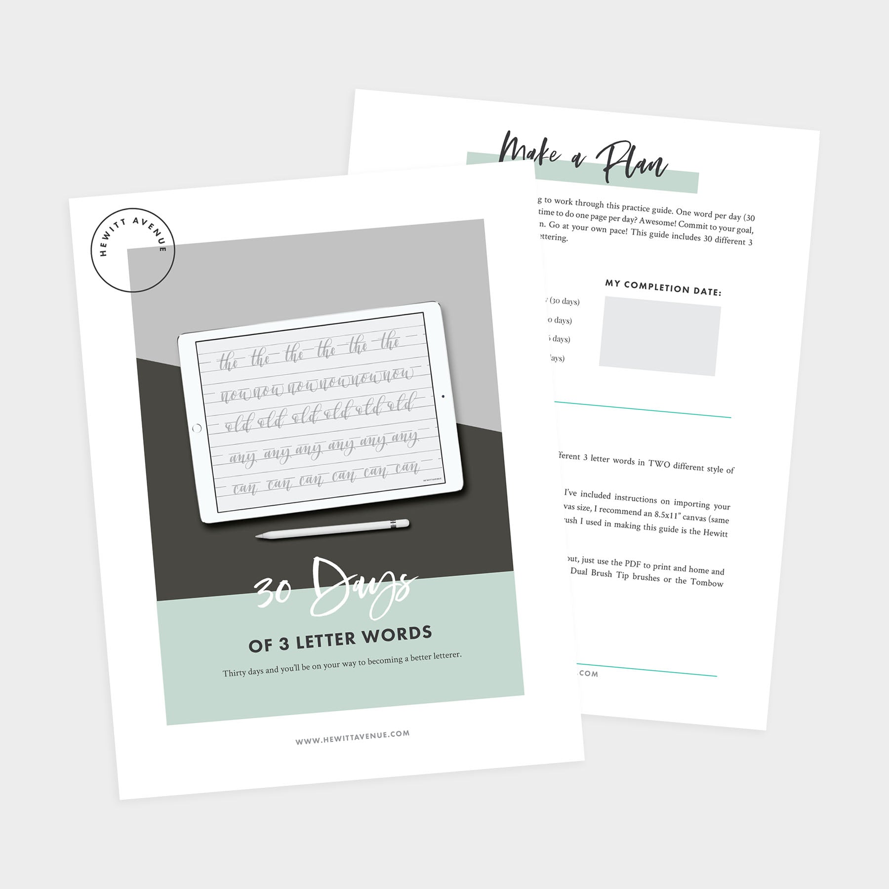 Lettering Guides – Hewitt Avenue